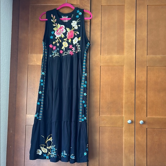 Johnny Was | Dresses | Nwt Johnny Was Celina Tiered Maxi Tank Black ...